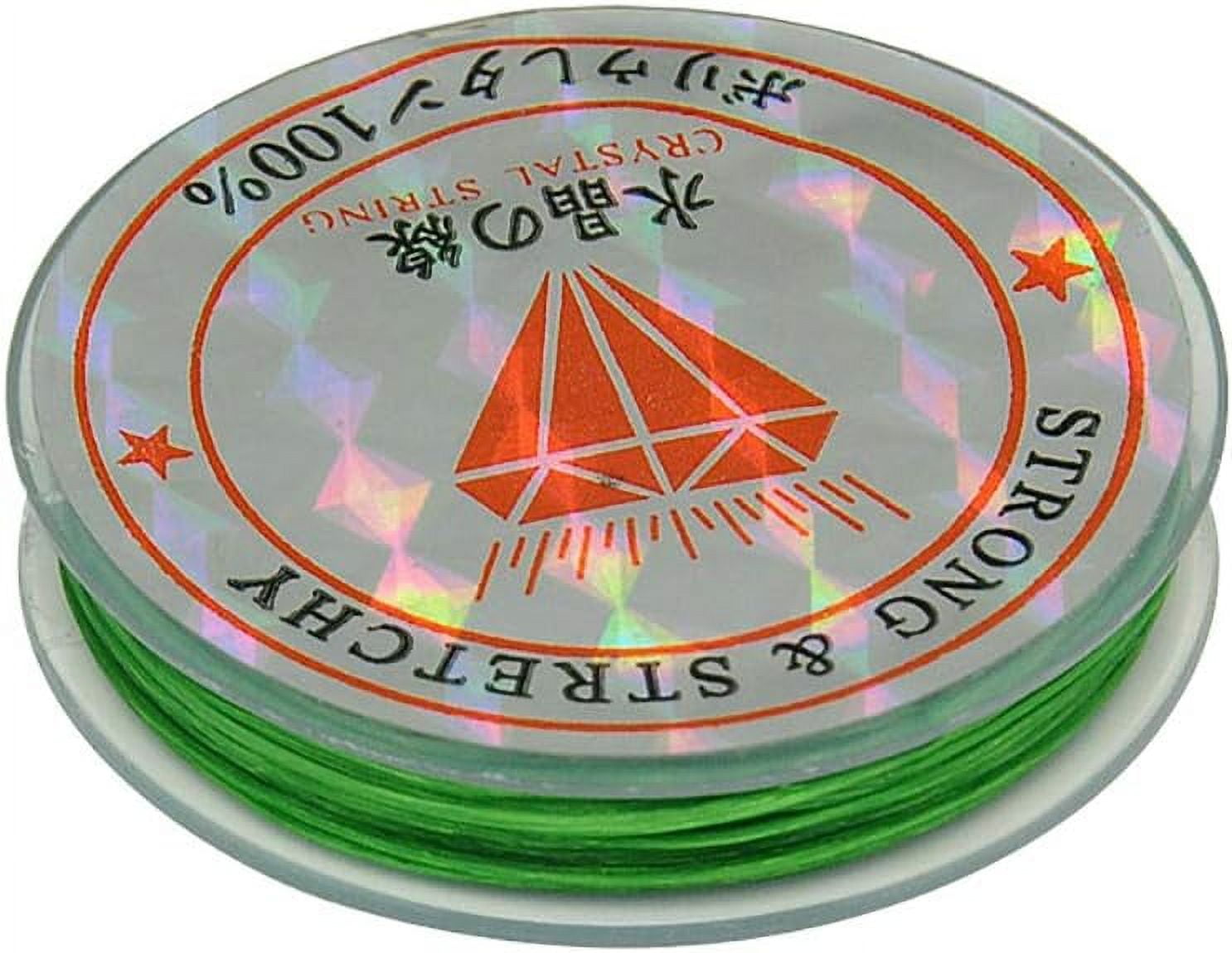 Flat Elastic Crystal String String Cord Crystal Threads Green 0.8mm ...
