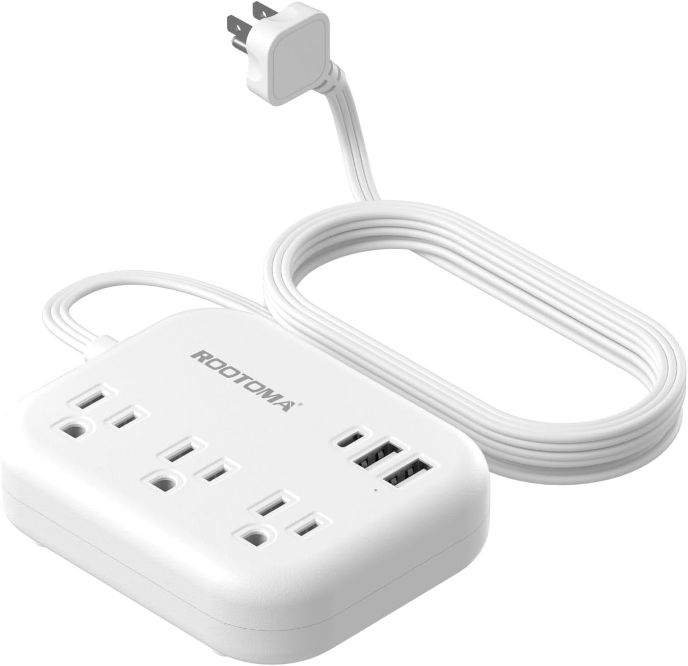 Flat Extension Cord 10 FT Behind Furniture-Ultra Slim Cord Under Carpet ...