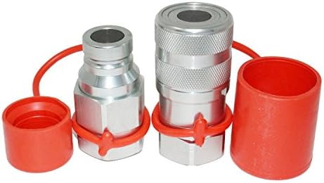 Flat Face High Flow Hydraulic Quick Connect Couplers Set, 1" Body x 1 ...