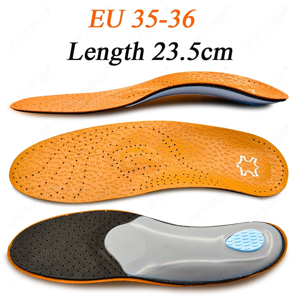 Flat Feet Arch Support Leather Orthopedic Orthotic Insole for Shoes ...