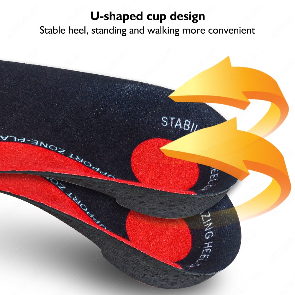 Flat Feet Insoles 3/4 Arch Support Orthotic Inserts Orthopedic Shoes ...