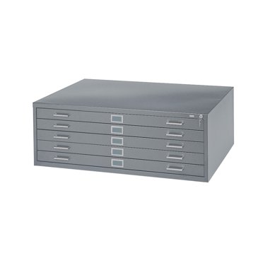 Open Base for 5-Drawer Flat File, 53-3/4"W x 41-3/8"D x 20"H, Dove Gray ...