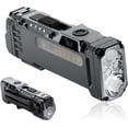 Flat Flashlight with RGB Light, 1500 Lumens Mini Flashlight with ...