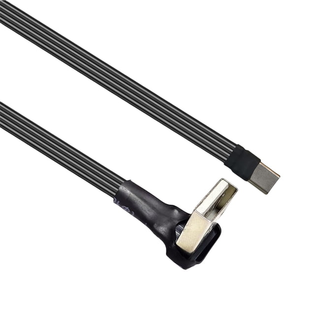 Flat Flexible Right Angled 90 Degree Usb Male to Type C Charging Data ...