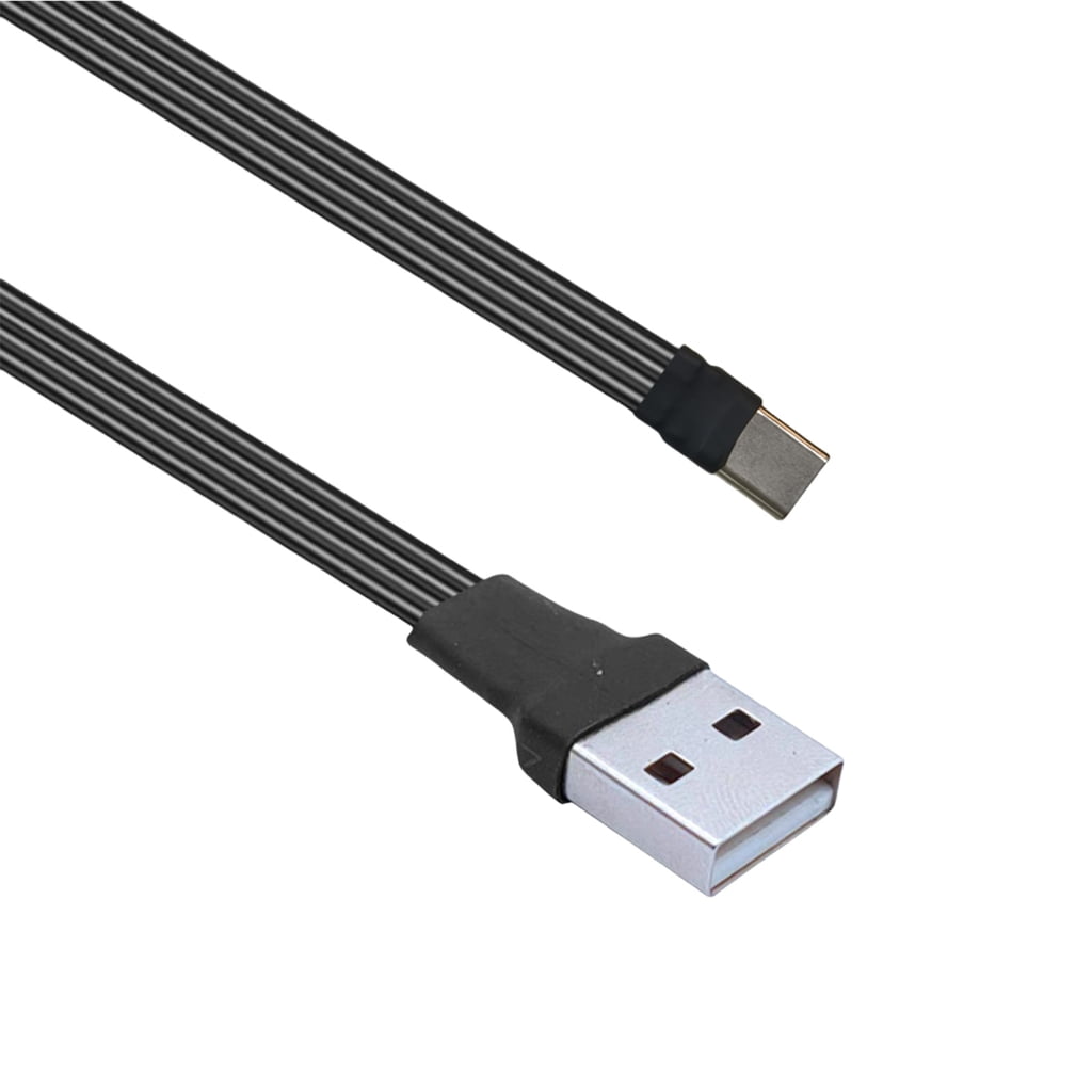 Flat Flexible Right Angled 90 Degree Usb Male to Type C Charging Data ...