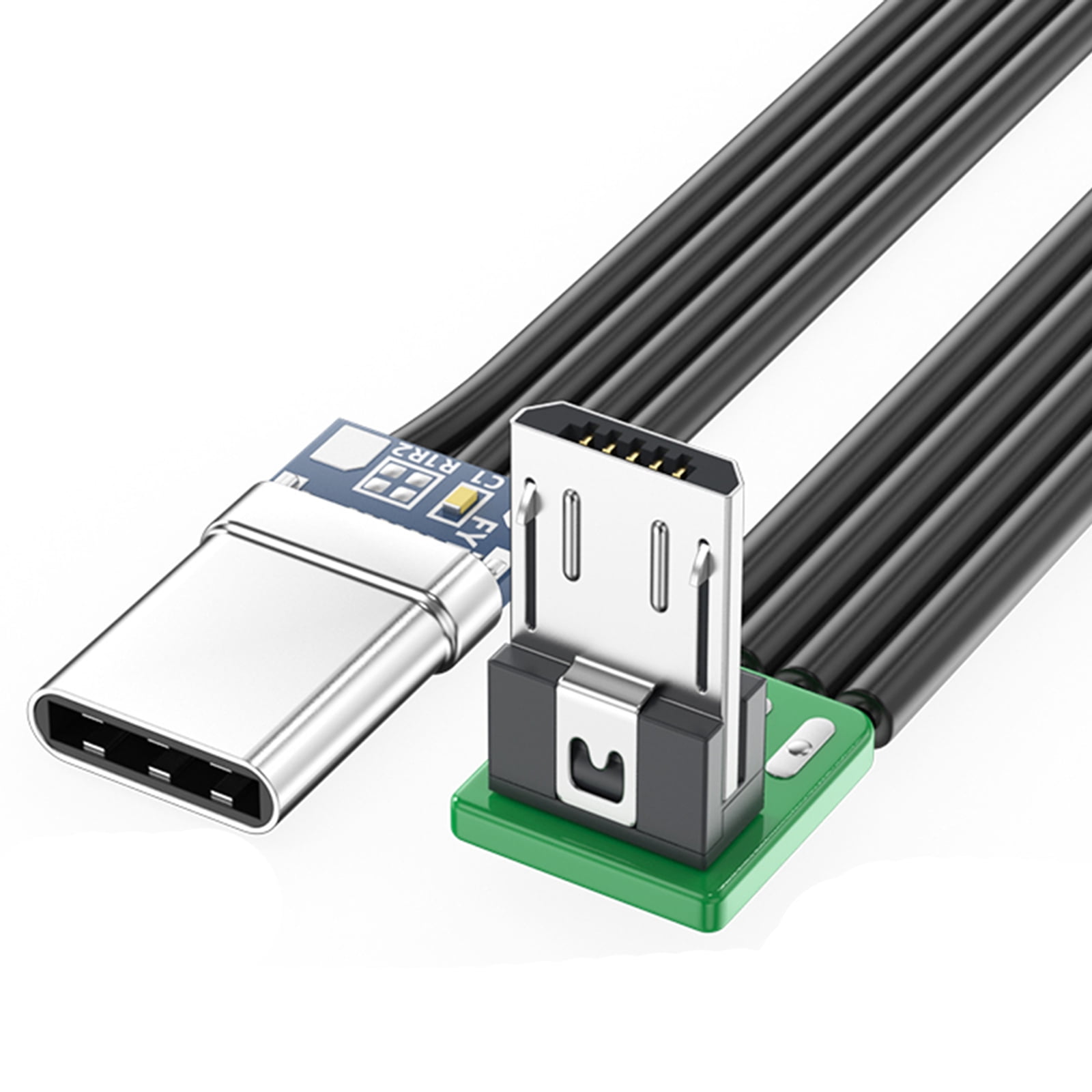 Flat Flexible Straight Up Down & Left & Right Angled 90 Degree MicroUSB ...