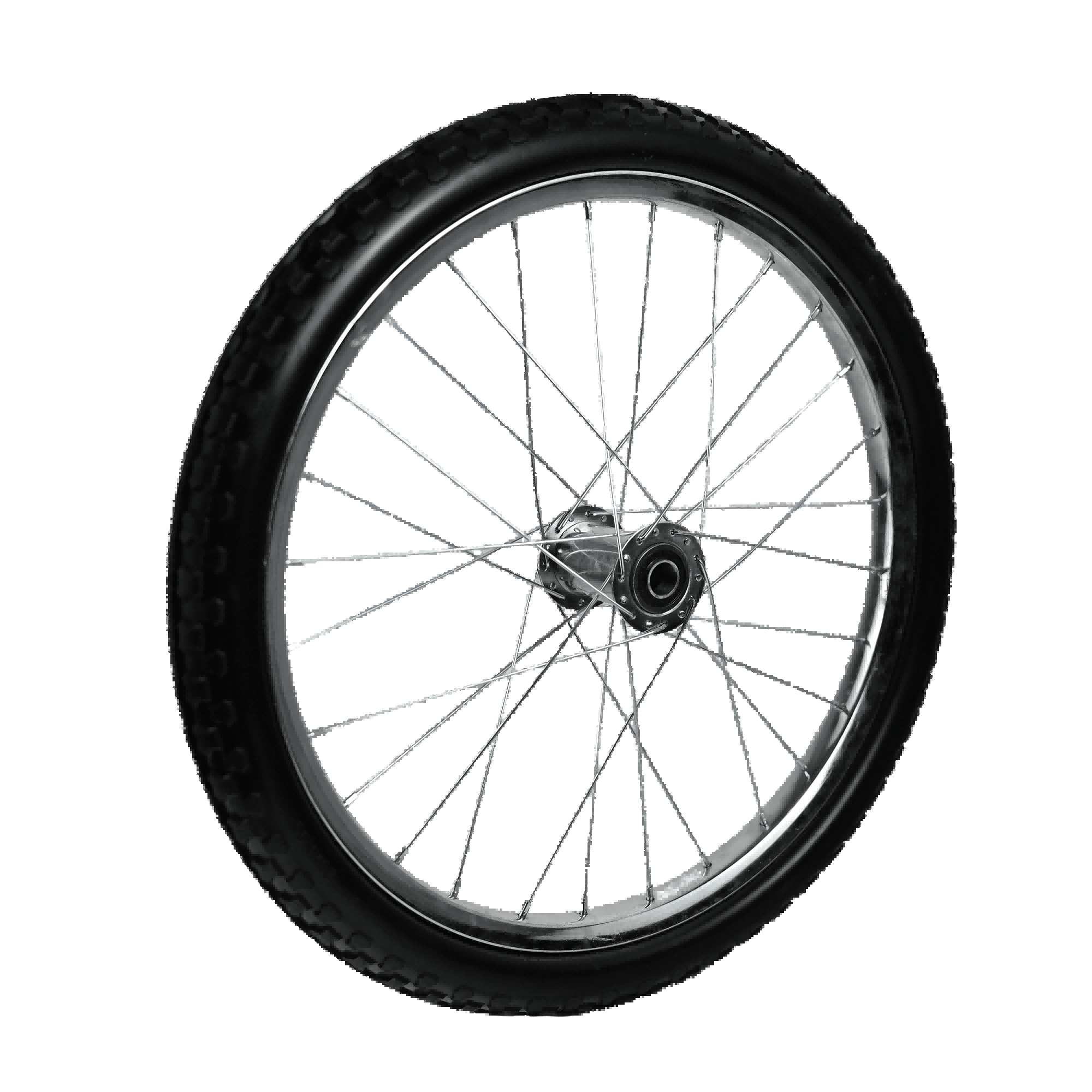 Flat Free 20 inch Tire with 5/8 Bearings on Steel Spoke Rim, 3.18 ...