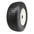 Flat Free Lawn Mower Tires 16x6.50-8 with 1inch Bearings, 3" Center Hub ...