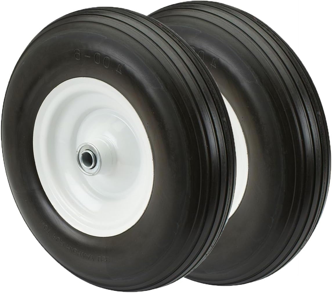 Flat Free Log Splitter Tires 4.80x8 with 1" Bearing Axle Hole for Wheel ...