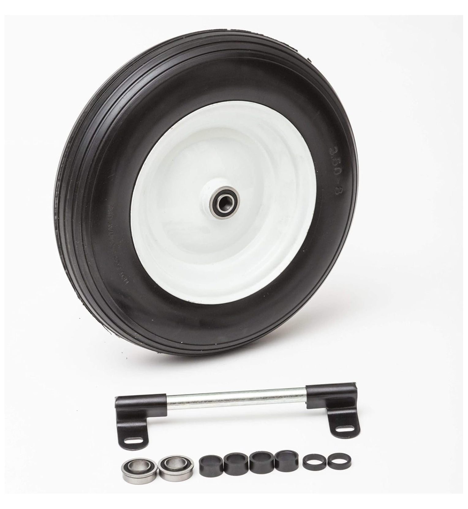 Flat Free Universal Wheelbarrow Replacement Tire | Complete Wheel ...