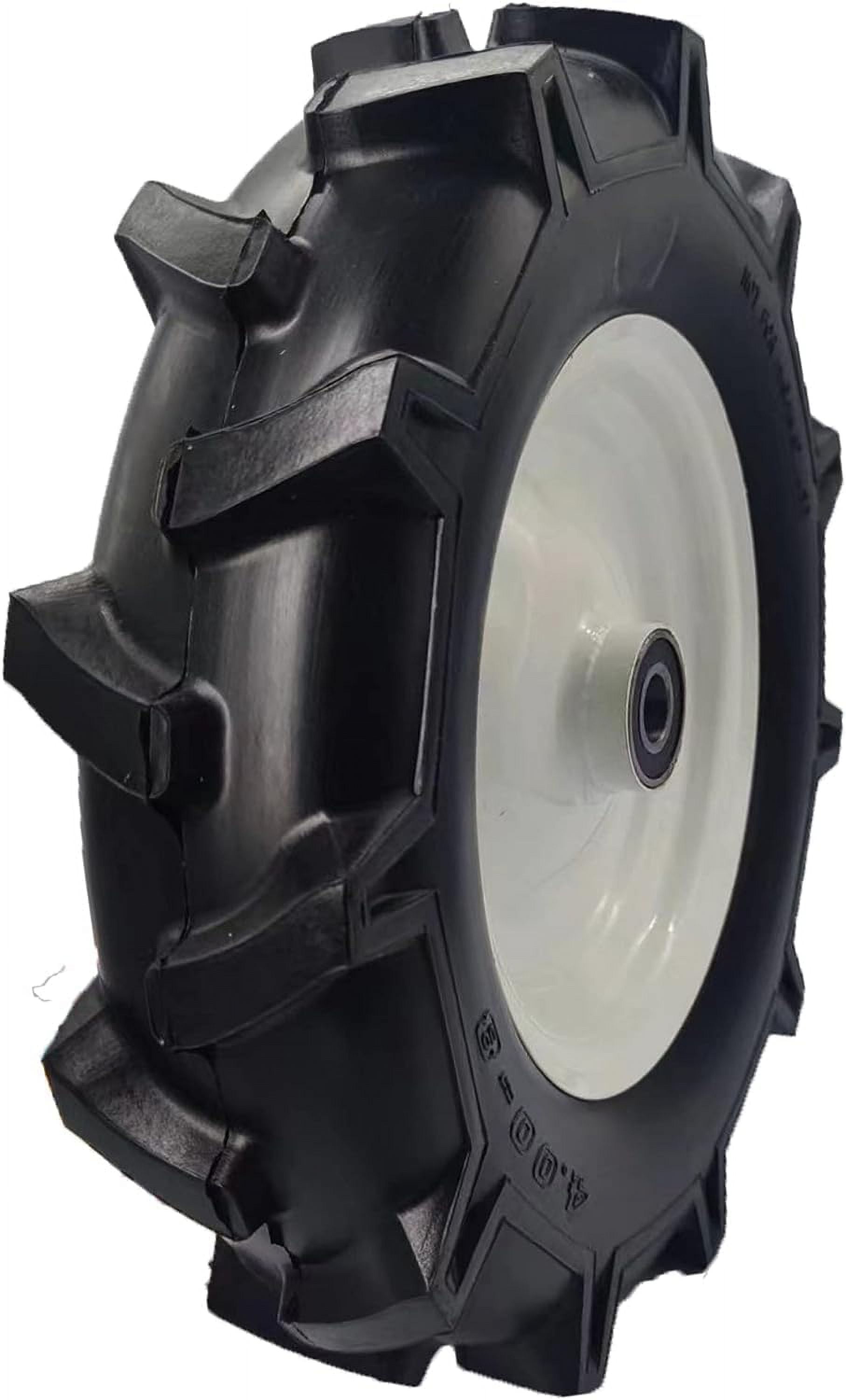 Flat Free Wheelbarrow 4.80/4.00-8 Tire and Wheel with 3/4 & 5/8 ...