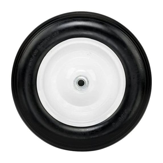 Flat Free 3.50-8, 13" Durable Wheelbarrow Tire with 3/4 & 5/8 Bearing ...