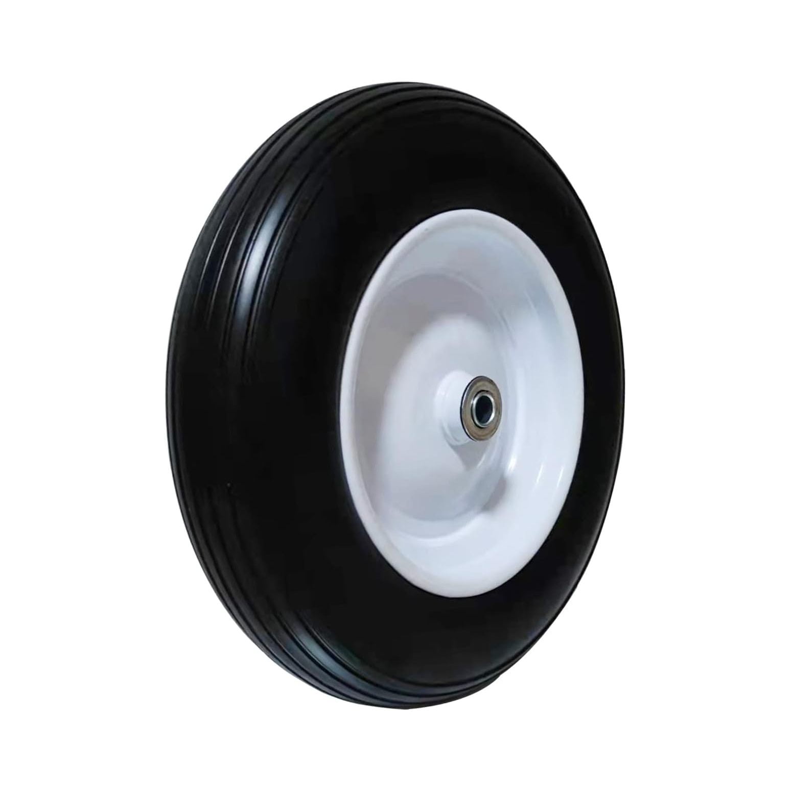Flat Free Wheelbarrow Tire 4.00-6 with 3/4 & 5/8 Wheel Bearing, 3-6 ...