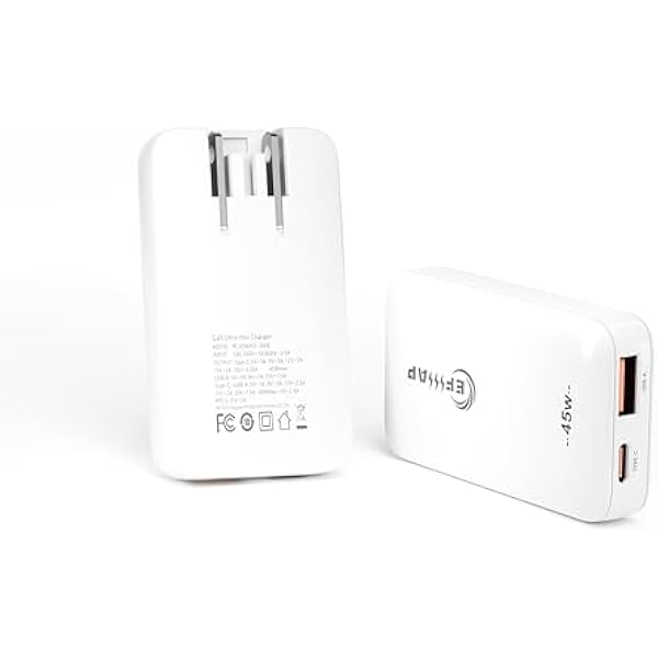 Flat GaN USB C Thin Charger, Ultra Slim 45W Wall Charger, Super Fast ...