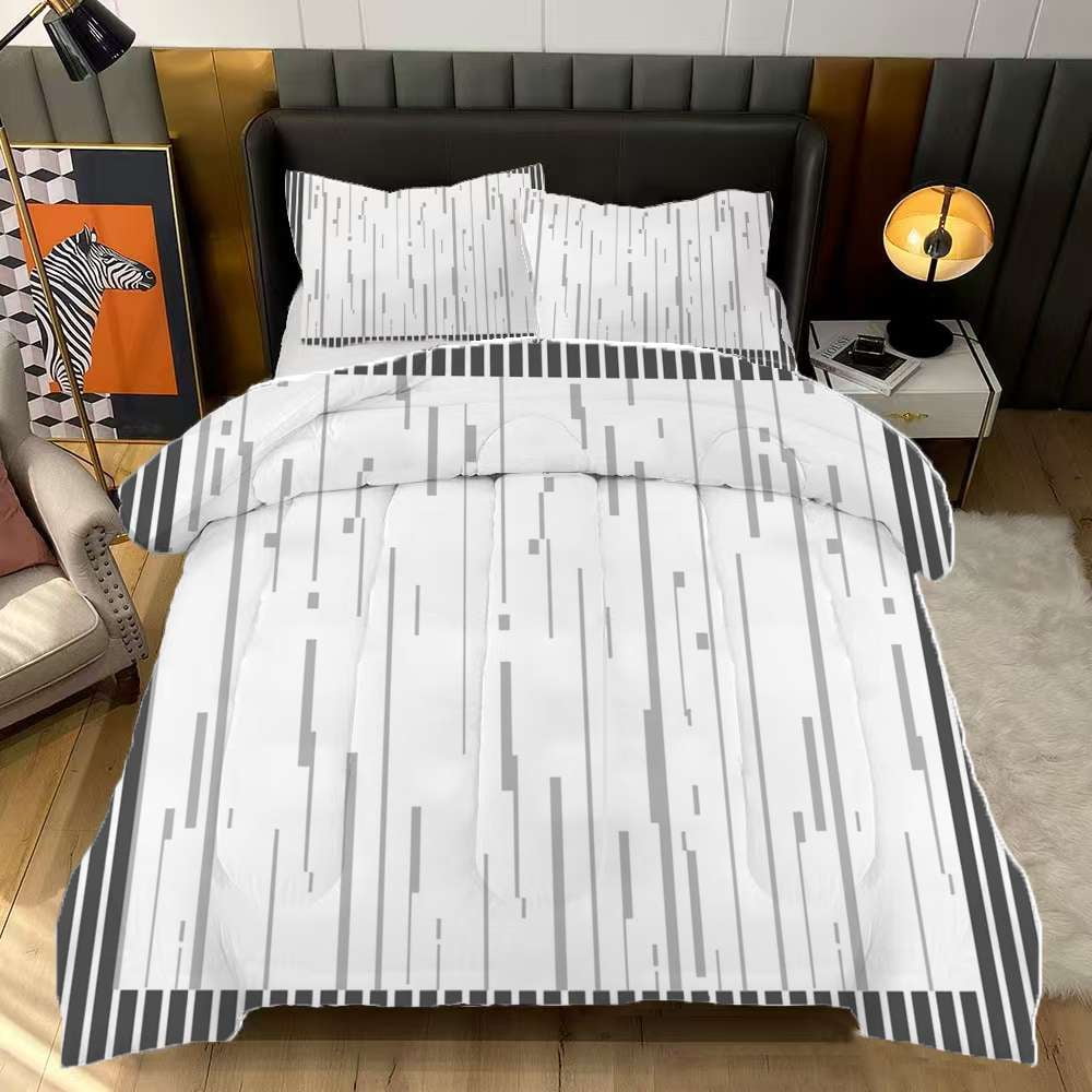 Flat Geometric Pattern Abstract Textures Comforter Set King Size ...