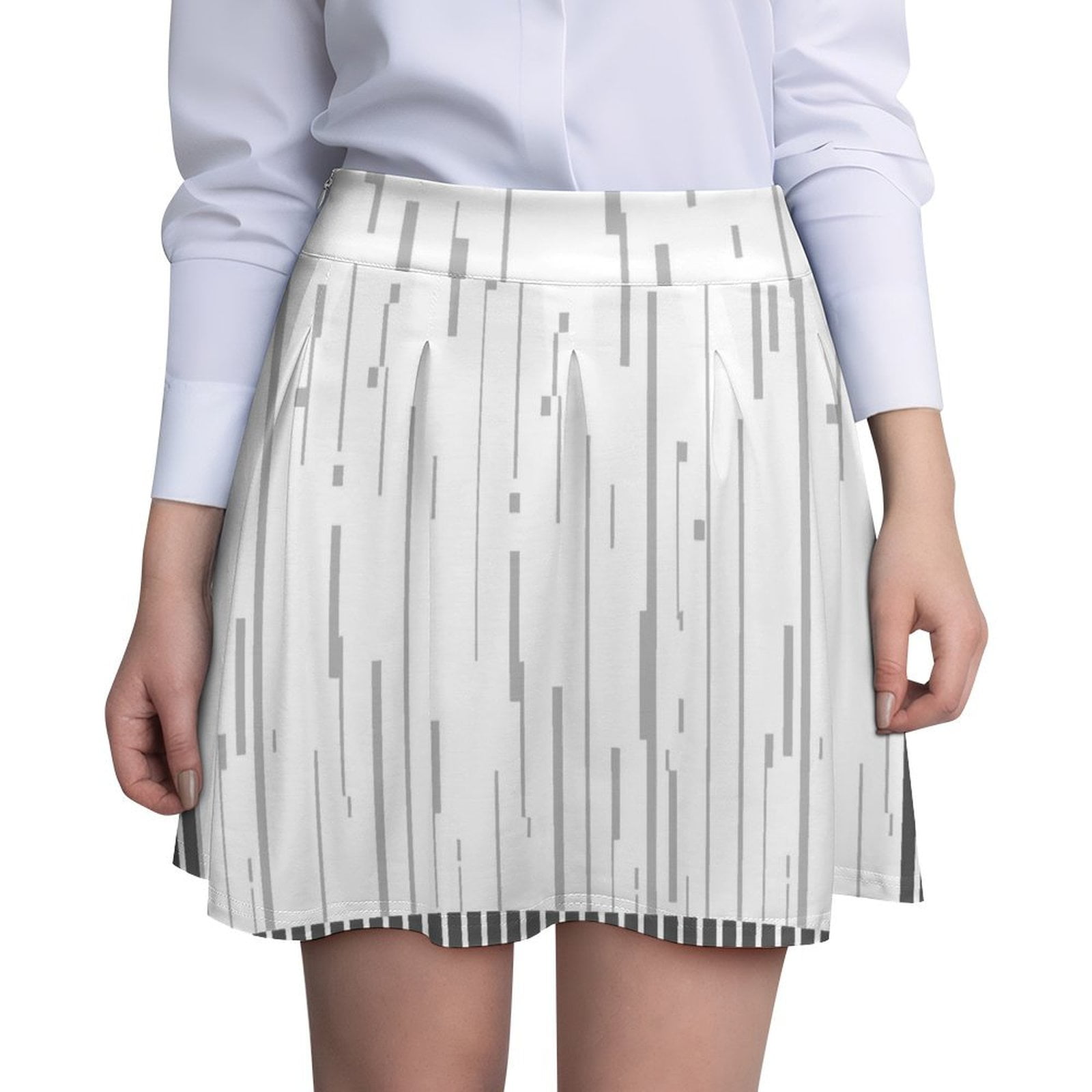 Flat Geometric Pattern Abstract Textures Women's Casual Mini Skirt ...