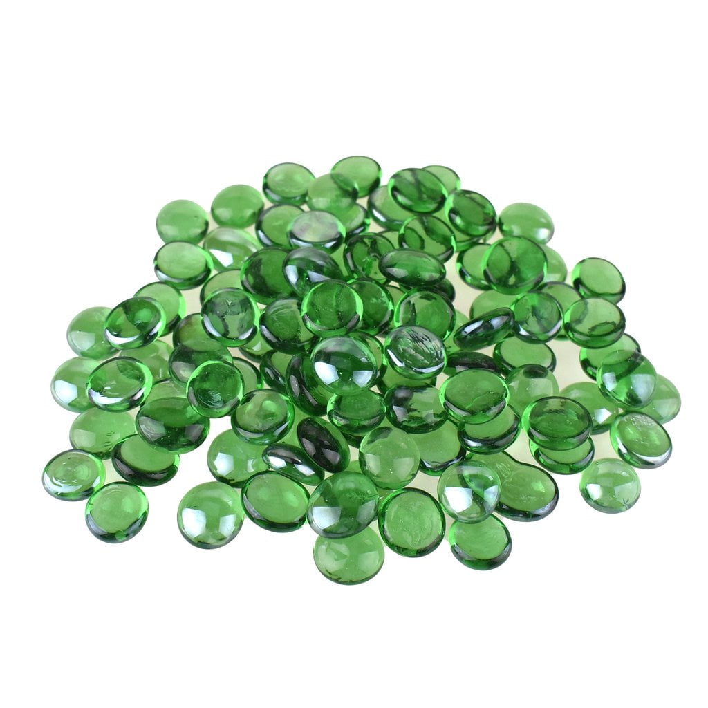 Flat Glass Marble Gems, 15-Ounce, 80-Count, Green - Walmart.com