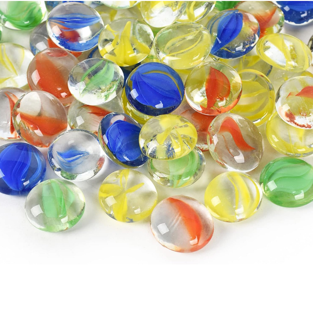 Flat Glass Marbles, 1Lb 0.75 Inch Glass Gems for Vase Filler, Crafts ...