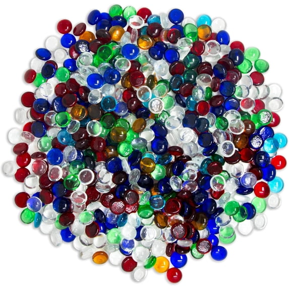 Flat Glass Marbles for Vases Multi Mix Glass Beads Pebbles Vase Filler ...
