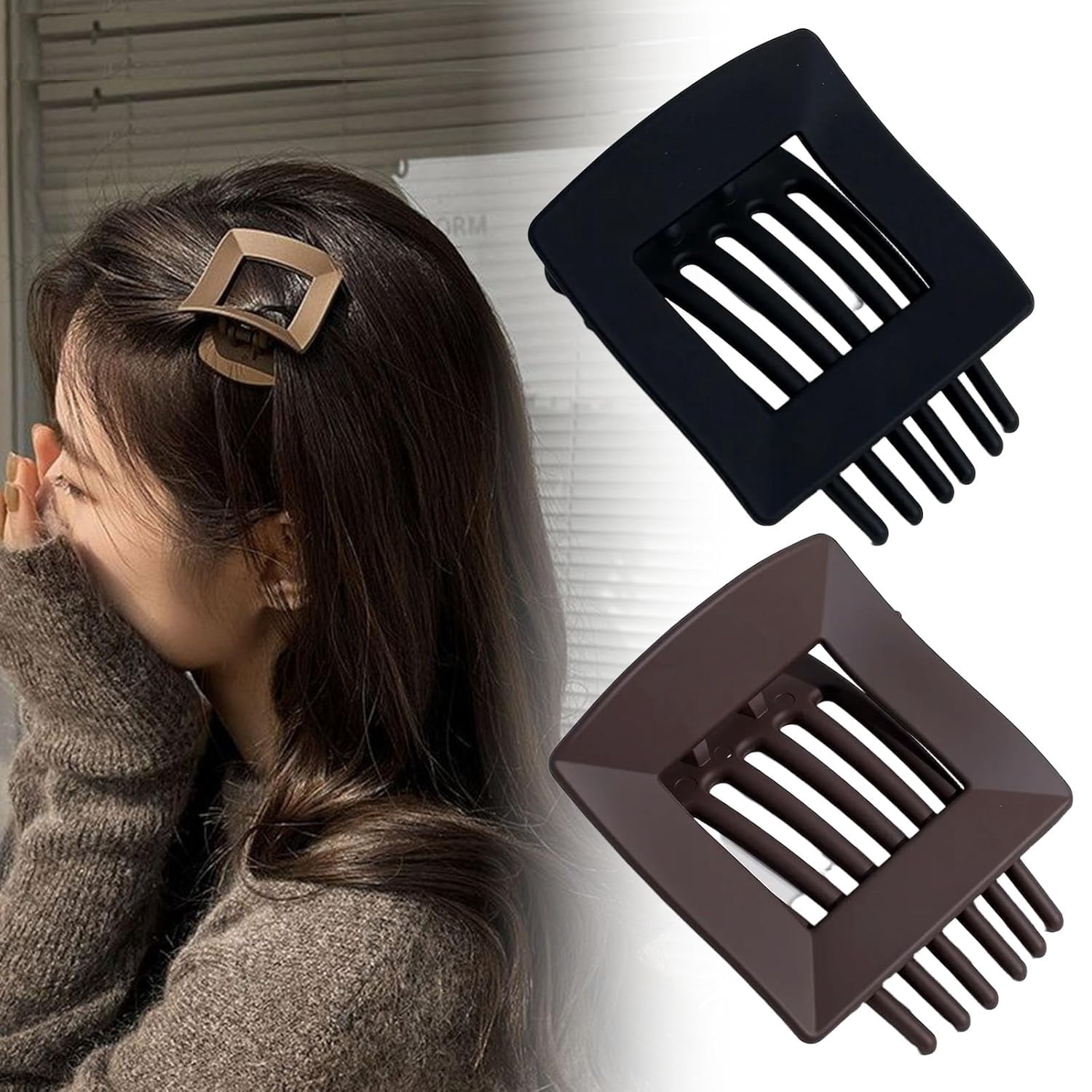 Flat Hair Clips, French Small Flat Claw Clips Duckbill Hair Clips for ...