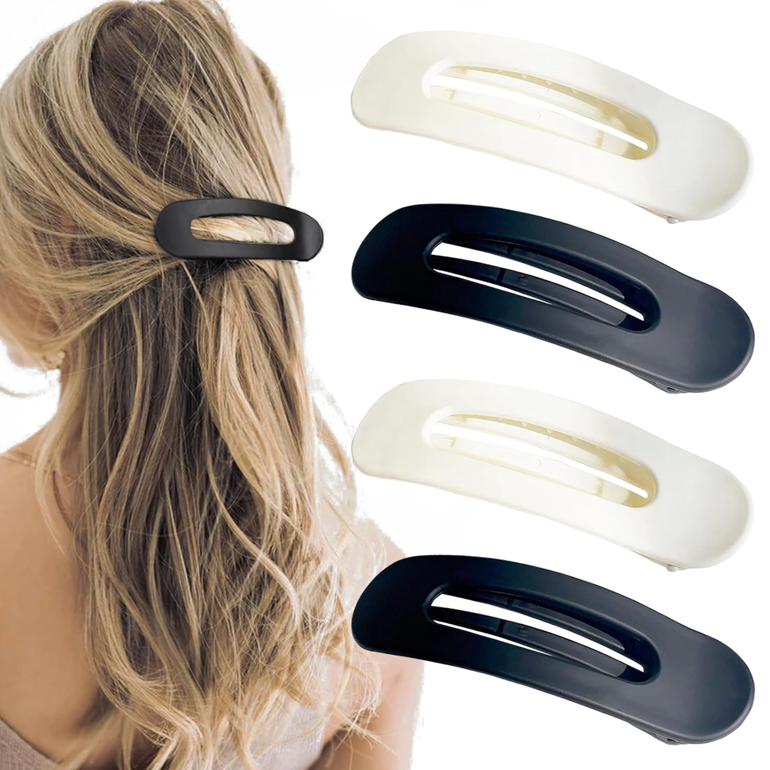 Flat Hair Clips Large Claw Clips - Flat Claw Clips for Women | Lay Down ...