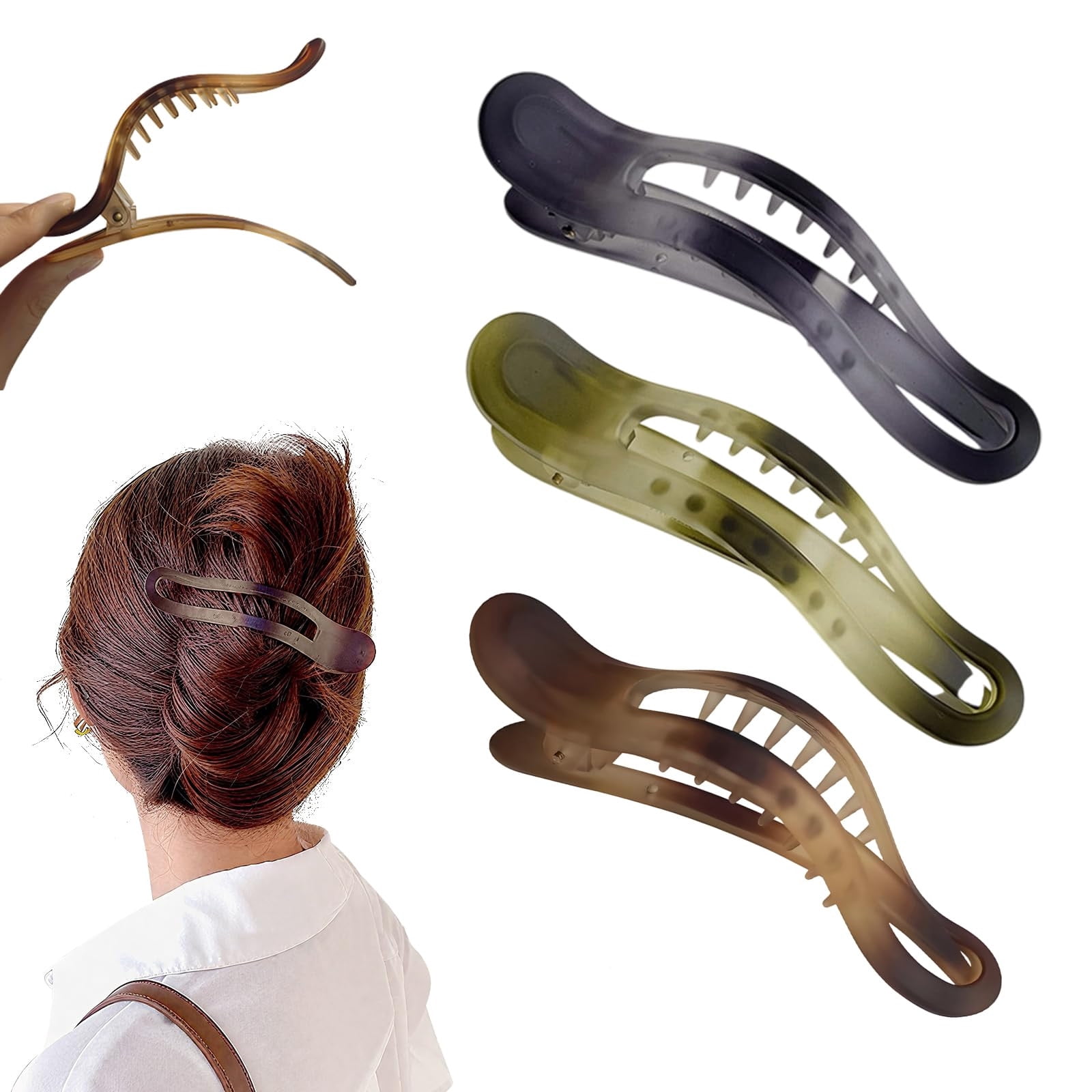 Flat Hair Clips for Women, Flat Hair Clips, Flat Claw Clips & Duckbill ...