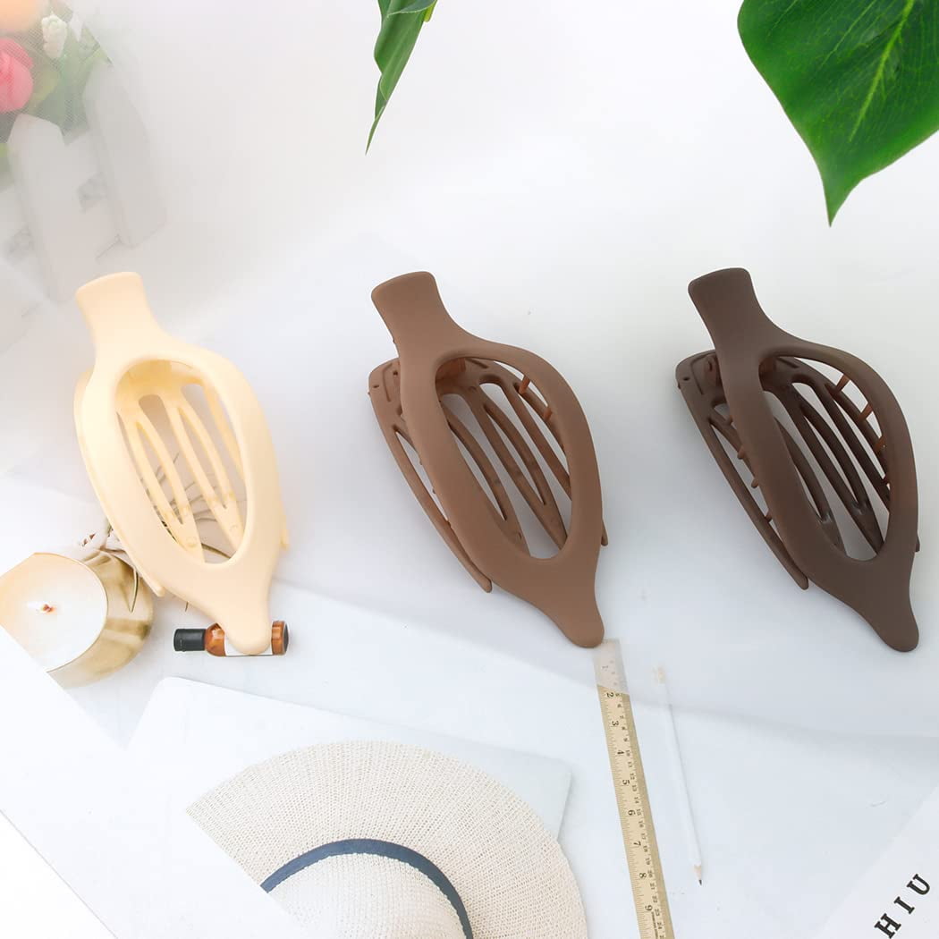 Flat Hair Clips for Thick and Thin Hair - Matte Large Alligator Clips ...