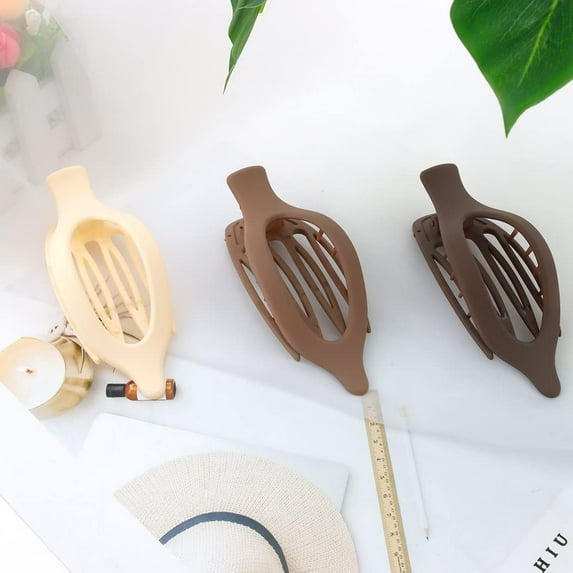 Flat Hair Clips for Thick and Thin Hair - Matte Large Alligator Clips ...