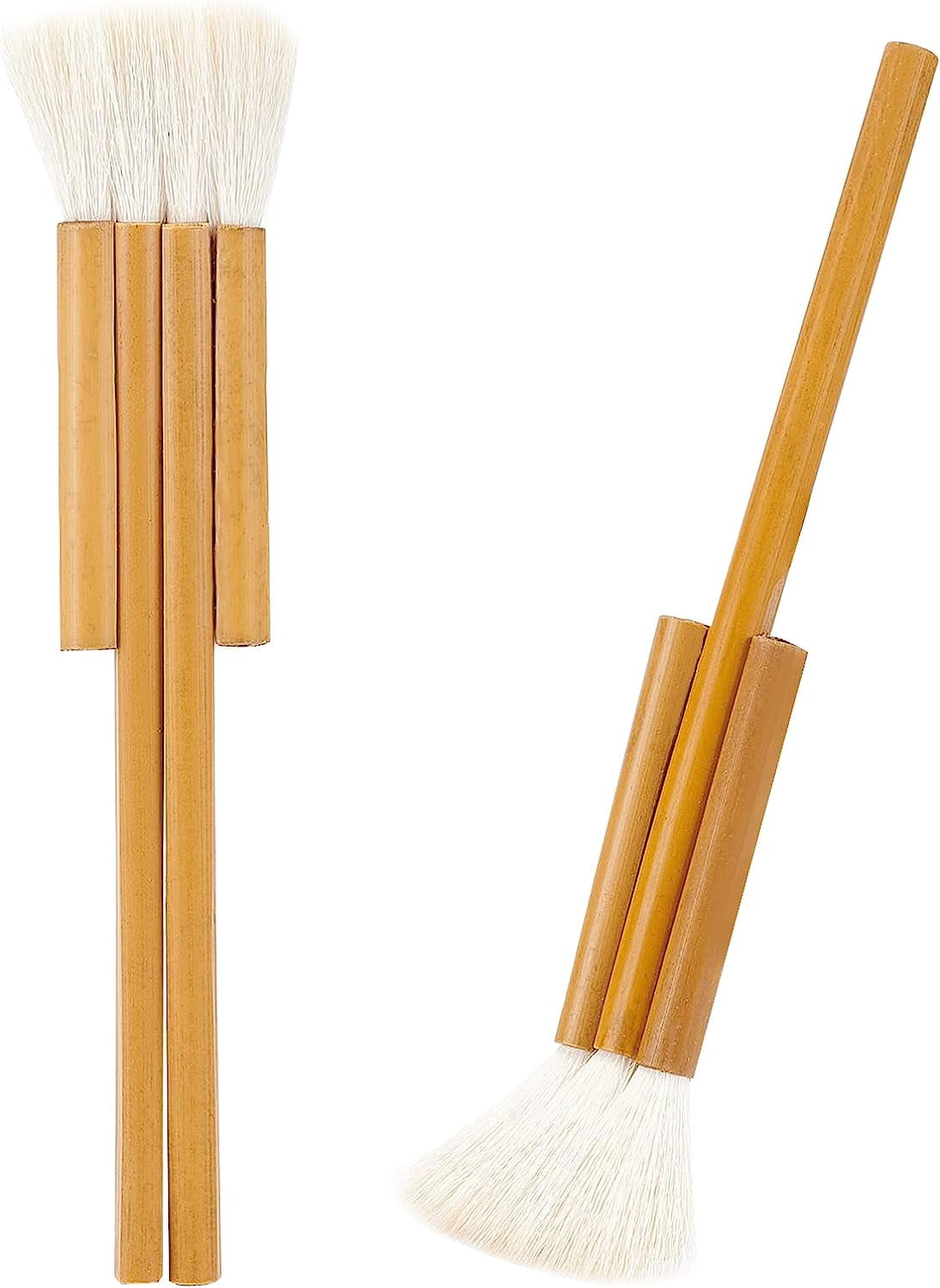 Flat Hake Brushes Bamboo Handle Hake Watercolor Brushes Soft Brush Wool ...