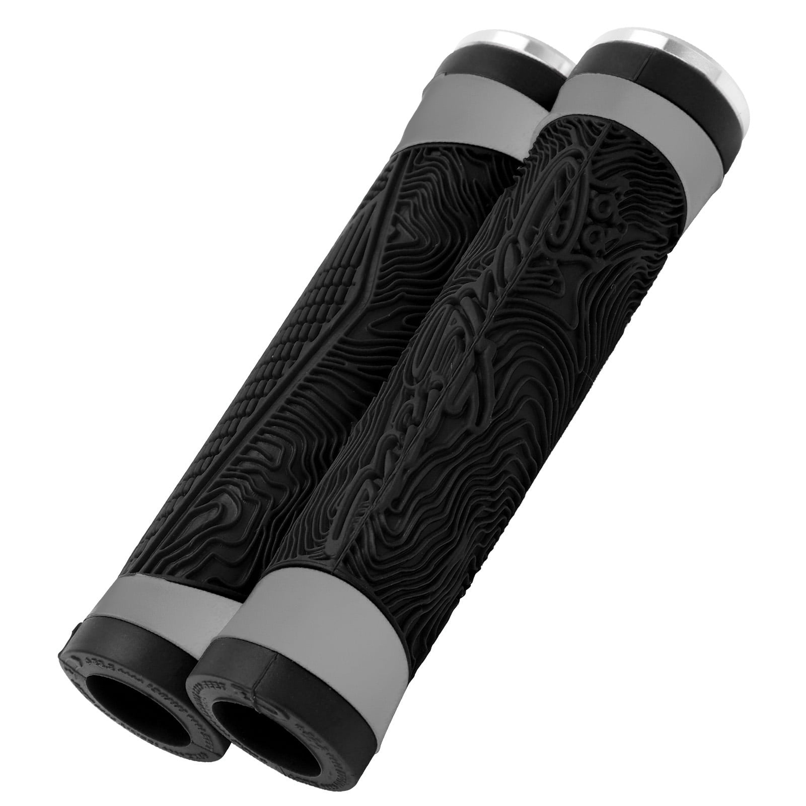 Flat Handlebar Bike Grips, Anti,Slip Silicone with Aluminum Alloy End ...