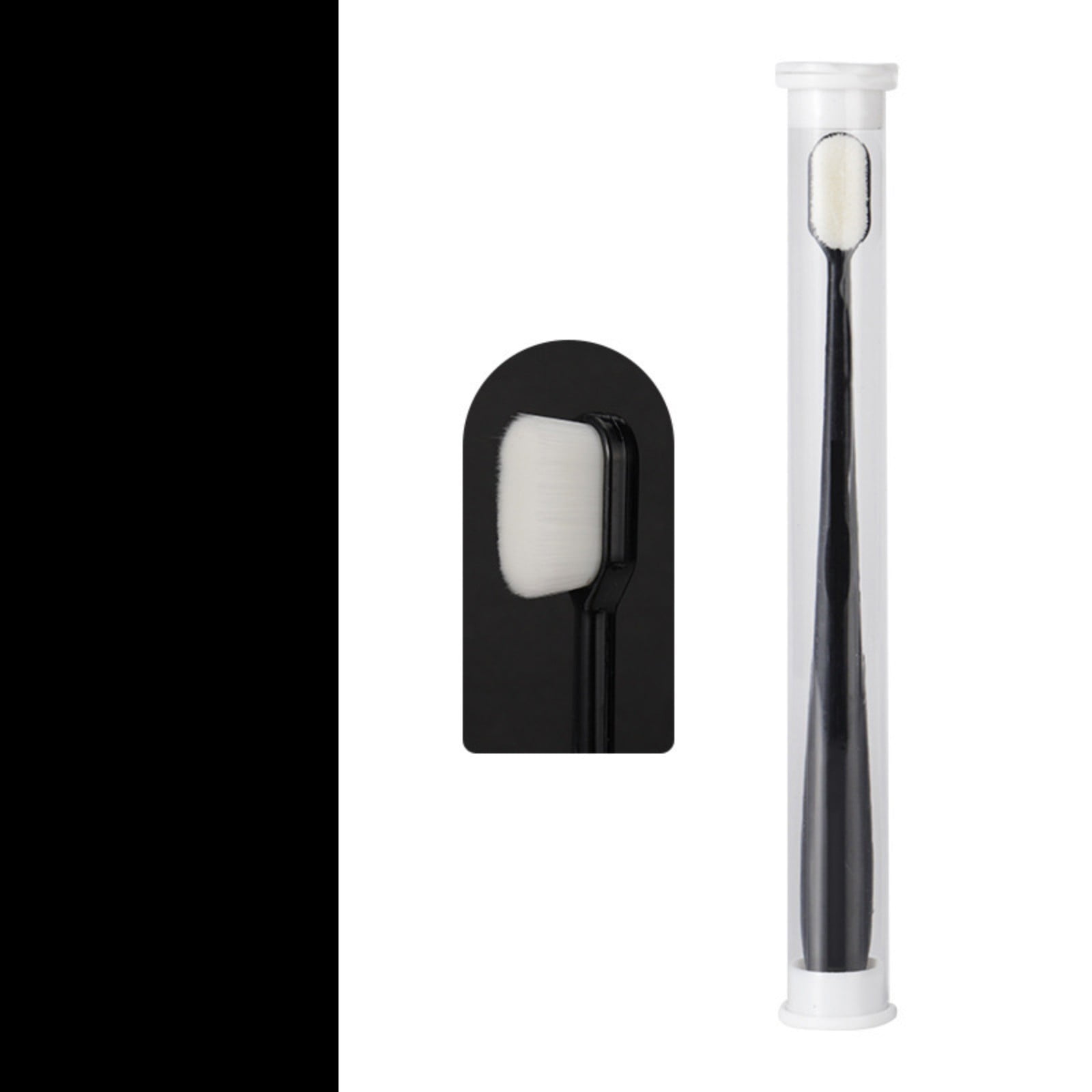 Flat Head Black Extra Soft Toothbrush Deep Clean Toothbrush with 10000 ...