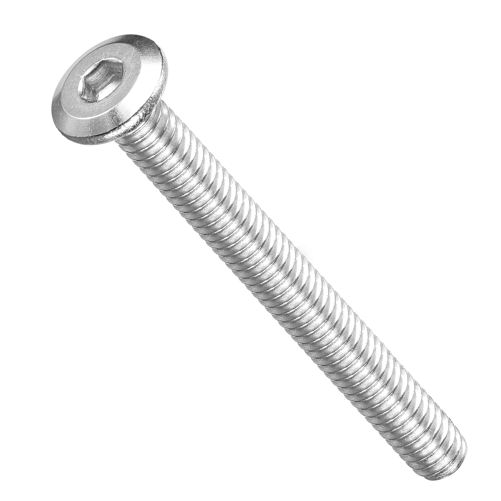 Flat Head Hex Socket Cap Screws Bolts(1/4"-20x2-1/2") 10Pcs, 304 ...