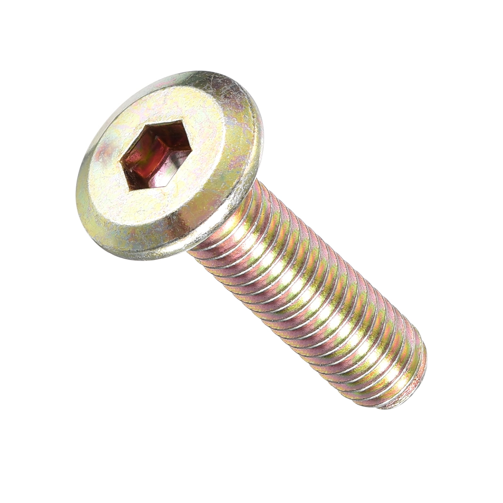 Flat Head Hex Socket Cap Screws Bolts(M6-1x25) 30Pcs, Steel Hex Socket ...