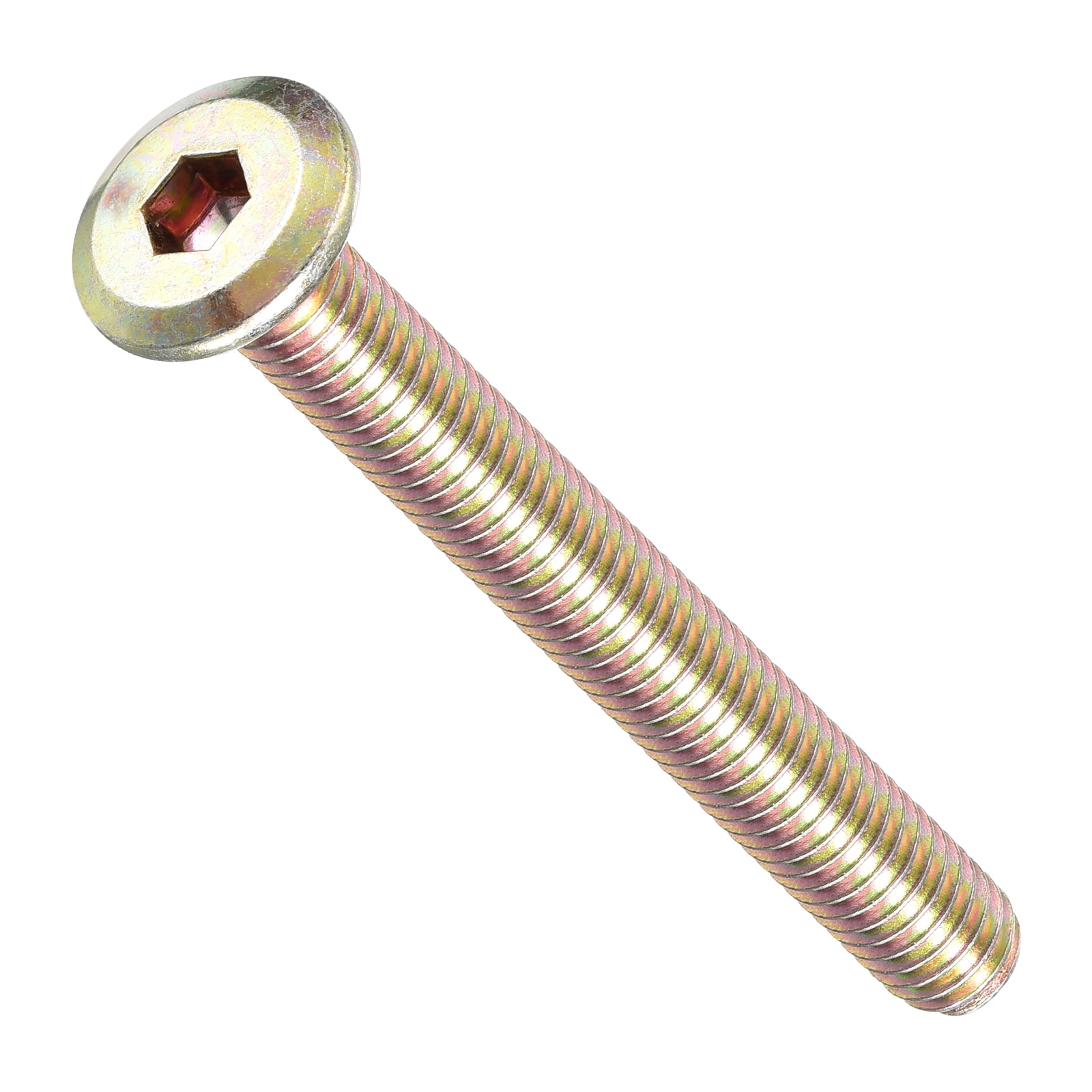 Flat Head Hex Socket Cap Screws Bolts(M6-1x55) 10Pcs, Steel Hex Socket ...