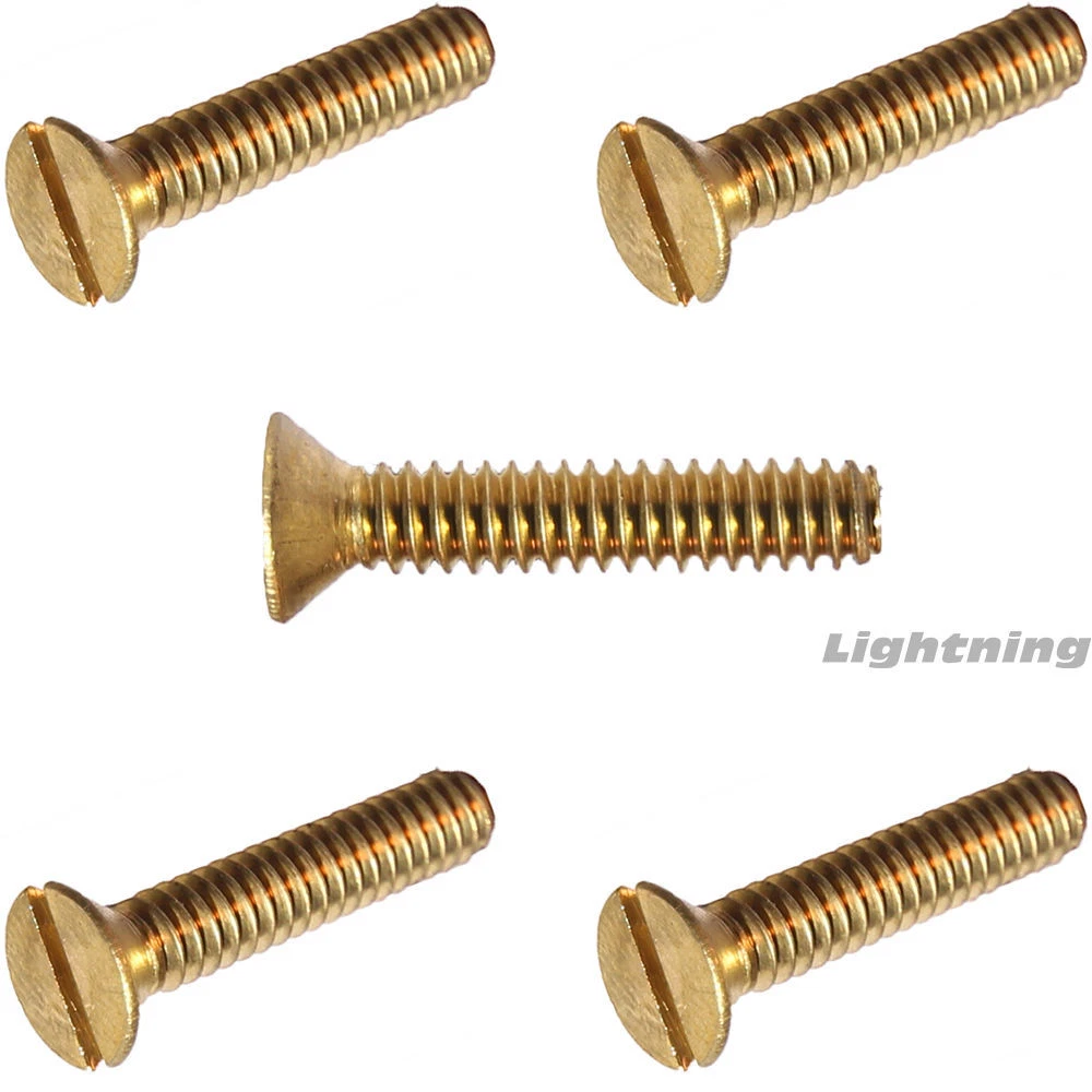Flat Head Slotted Machine Screws Solid Brass #5-40 X 1/2 Qty 25 ...