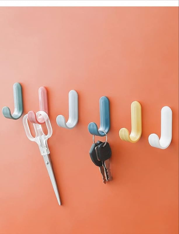 Flat Hook Iron Coat Hooks Black Wall Hooks for Hanging Heavy Duty Hooks ...