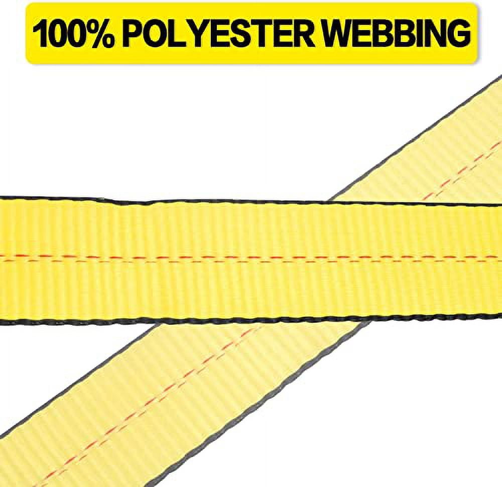 Flat Hook Ratchet Straps Heavy Duty 10,000 lbs. Break Strength, 2 in. X ...