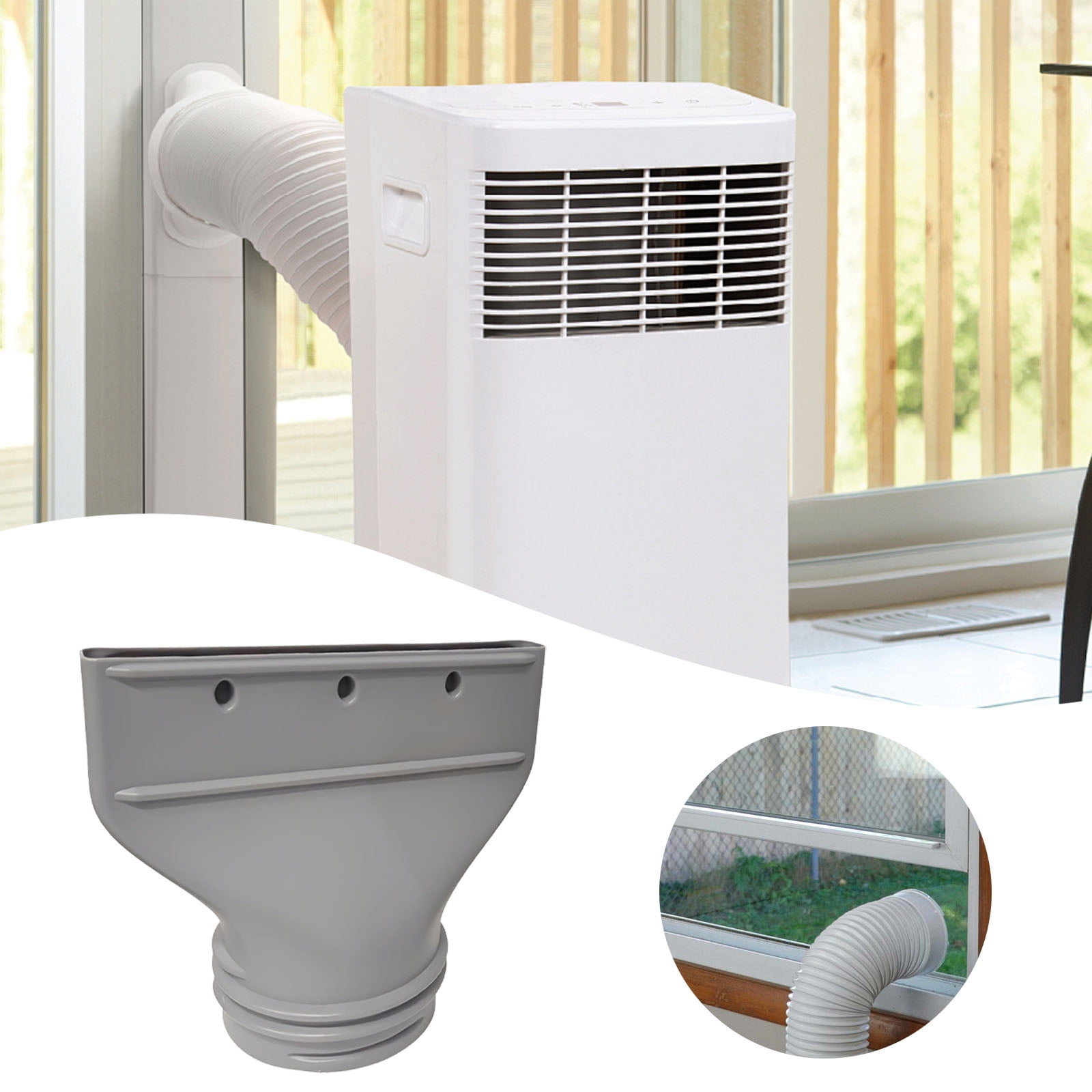 Flat Hose Adapter AC Hose Coupler Portable Air Conditioner Exhaust Hose ...