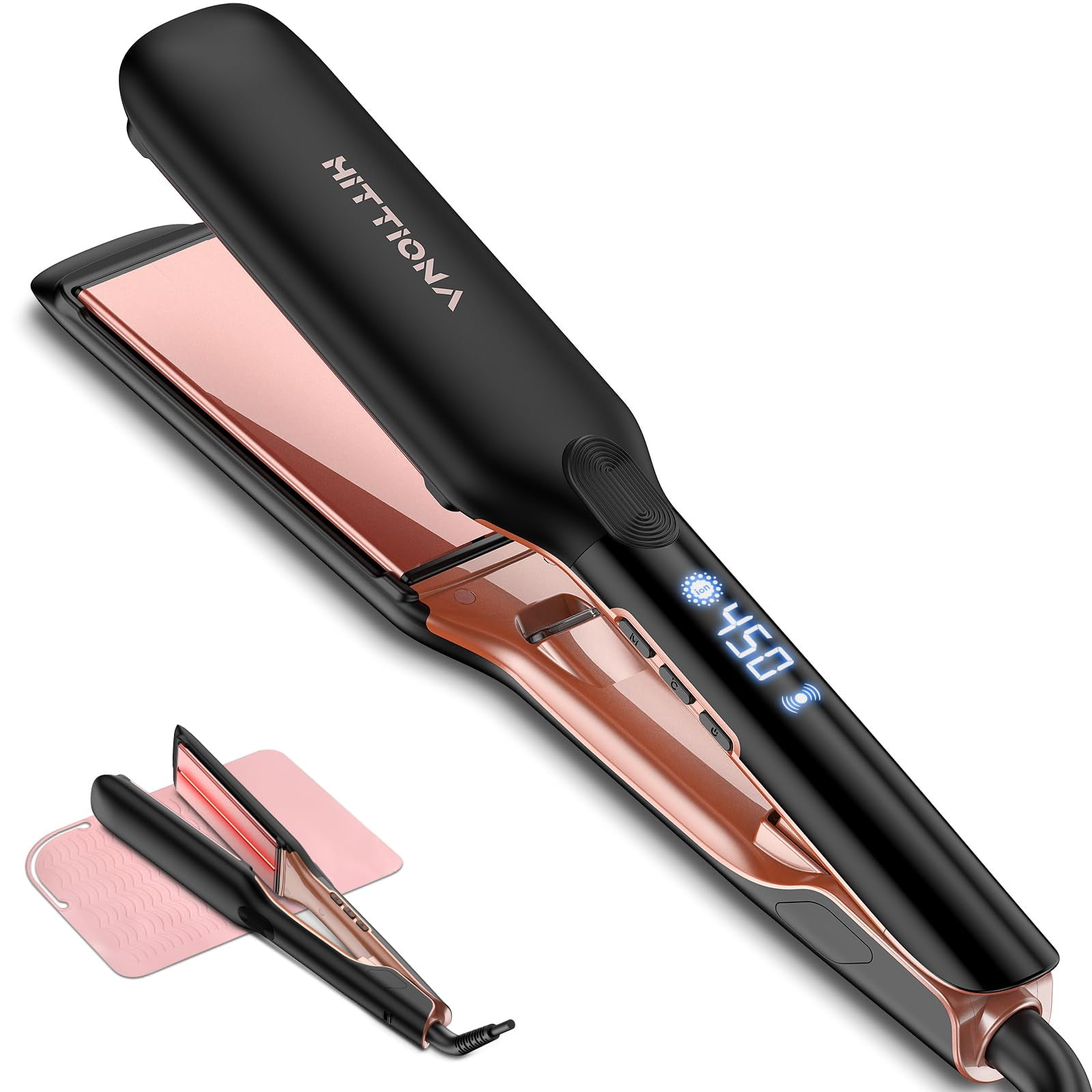 Flat Iron Hair Straightener – 1.75” Ceramic Infrared Ionic Flat Iron ...