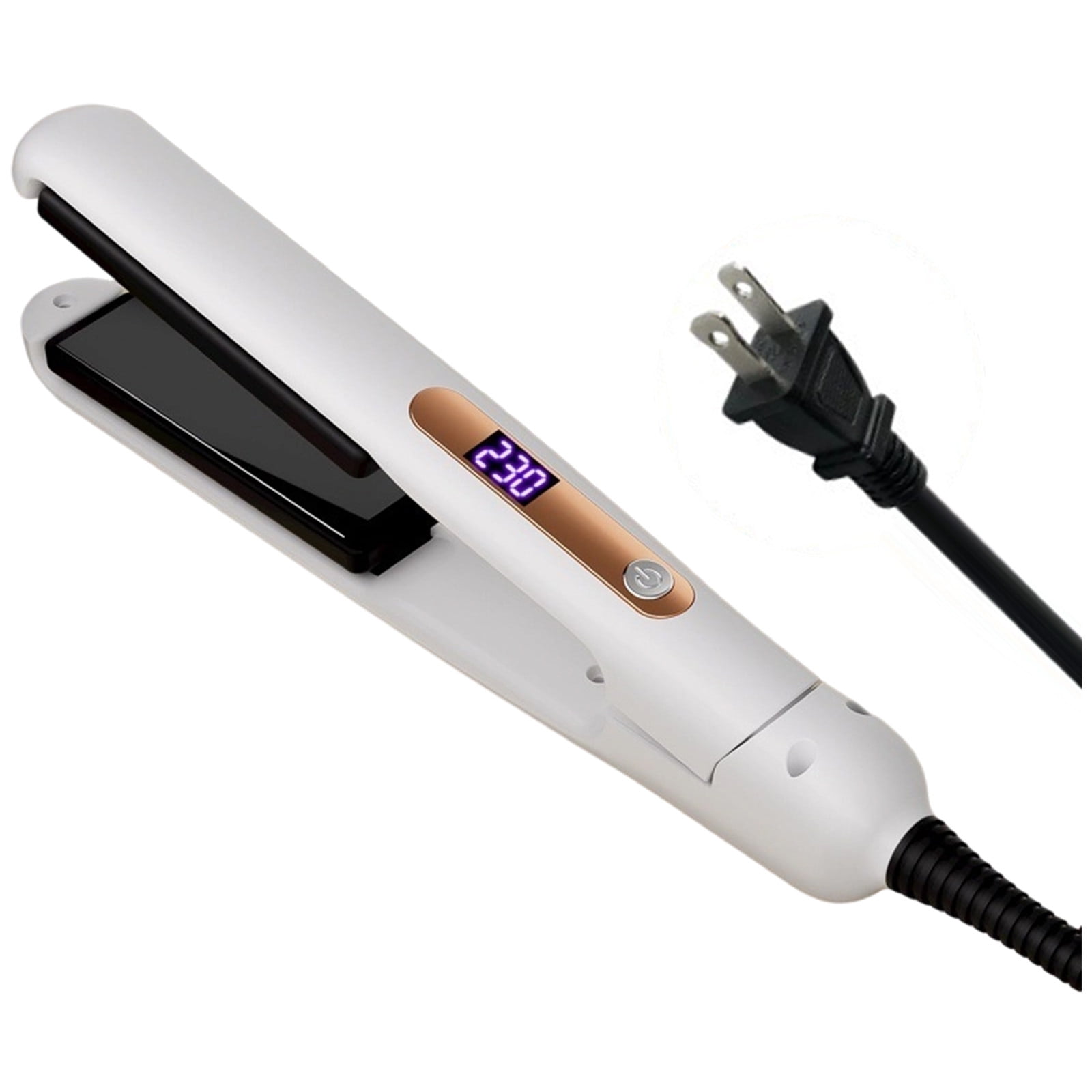 Flat Iron Hair Straightener and Curler 2 in 1, 30S Heat-up, Dual ...