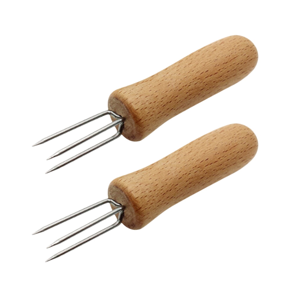 Flat Skewers Cocktail Sausages Corn Fork Plastic Forks Wooden Handles ...