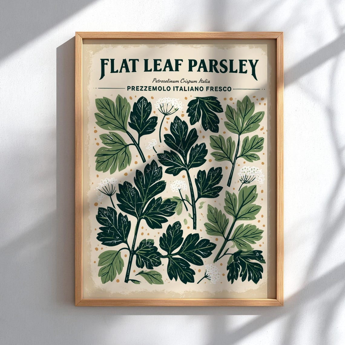 Flat Leaf Parsley Kitchen Poster, Unframed Paper Poster 11x14in ...