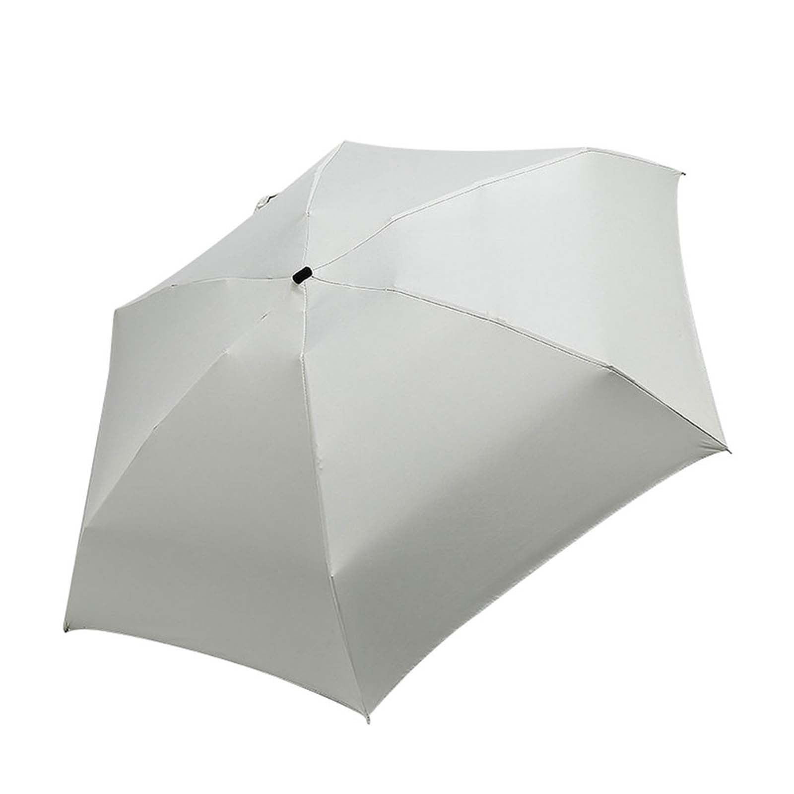 Flat Lightweight Umbrella Parasol Folding Sun Umbrella Outdoor Sun&Rain ...
