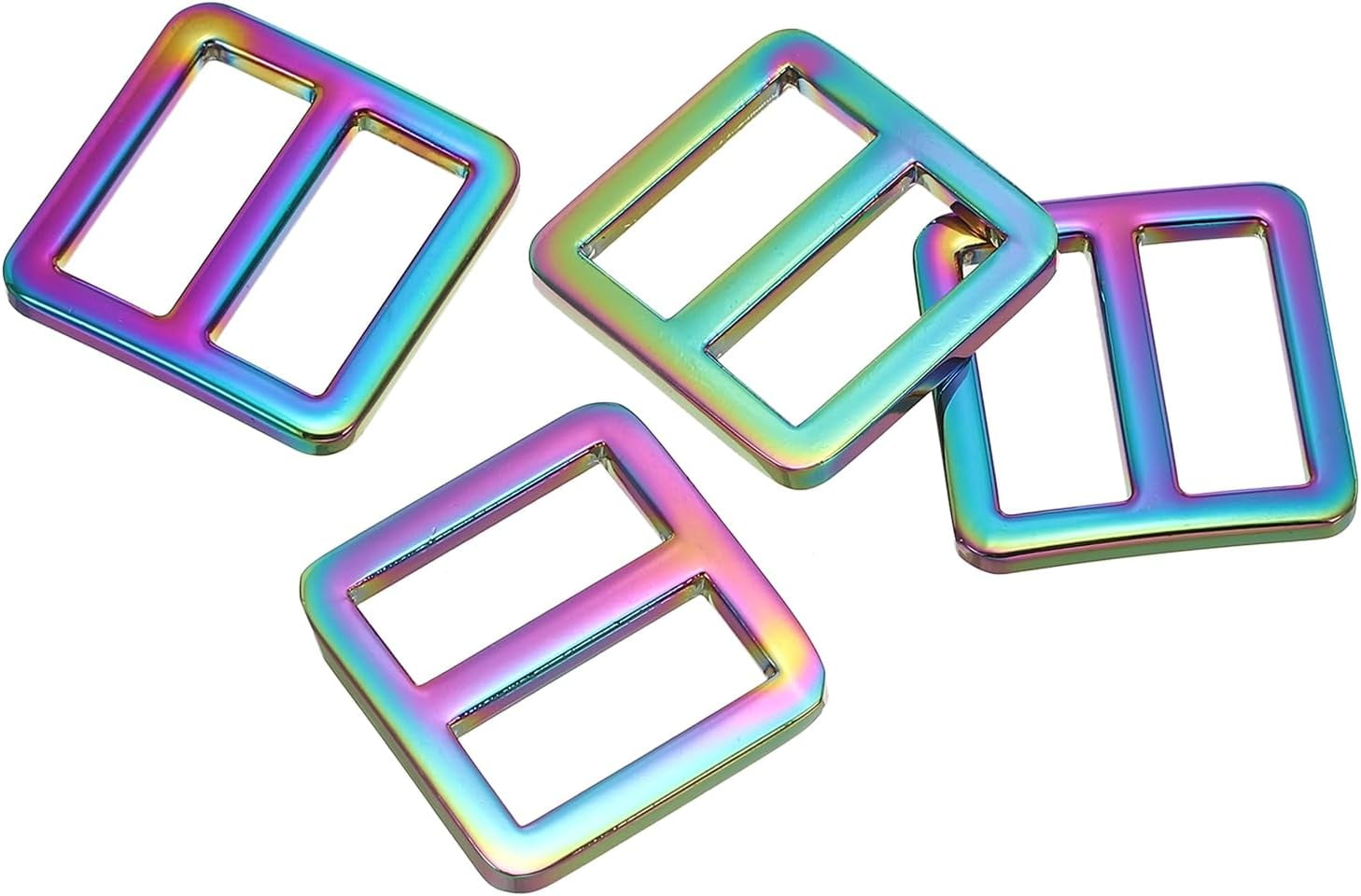 Flat Metal Slide Buckle Sliders Webbing Strap Belt Adjuster for Strap ...