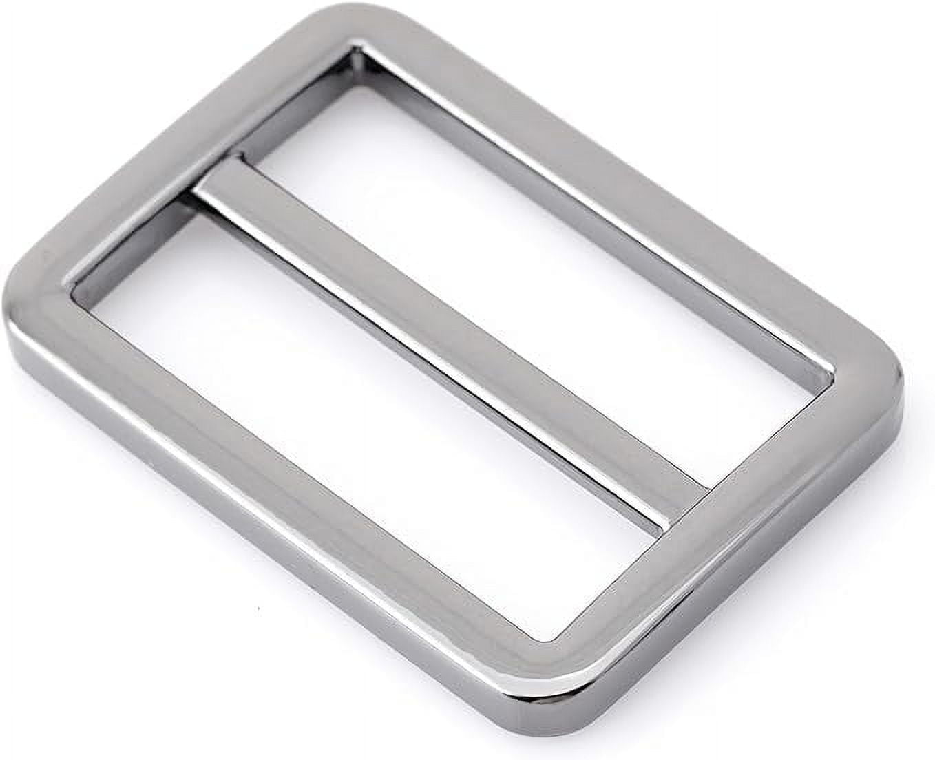CRAFTME STUDIO 1-1/2 Inch Flat Metal Slide Buckle Triglide Strap Keeper ...