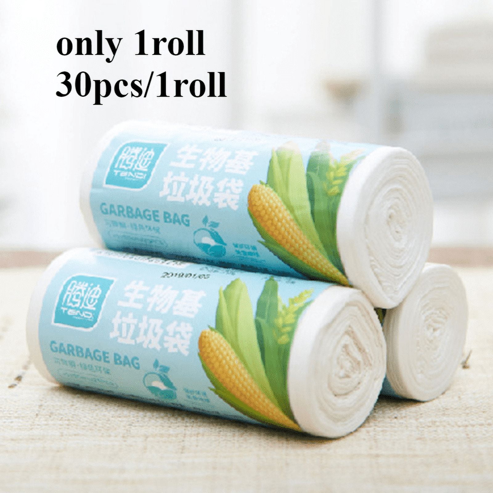 Flat Mouth Bio-Based Degradable Garbage Bag Disposable Toilet Cleaning ...