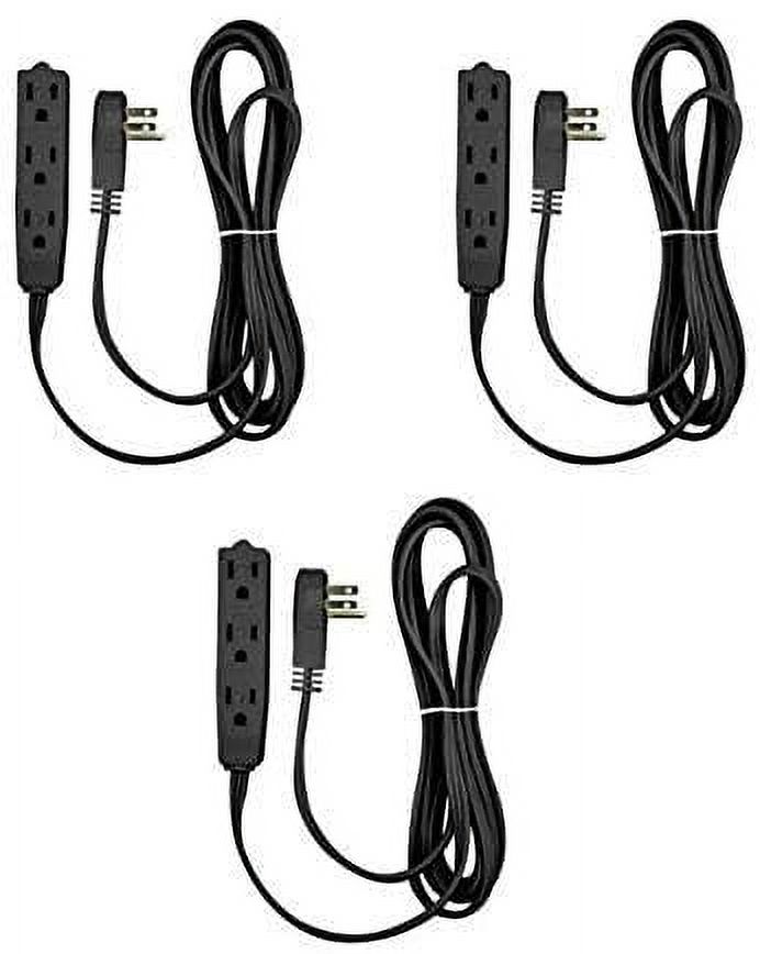 Flat Multiple Outlet Extension Cord 10 Ft for Indoor Use by Bindmaster ...