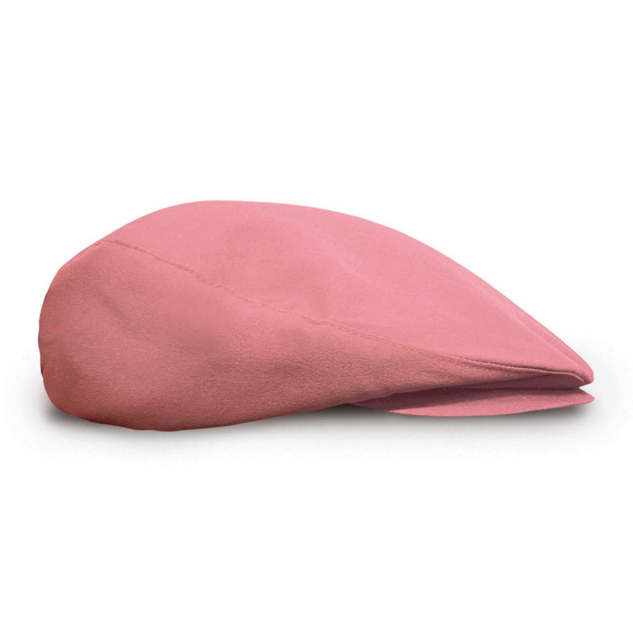 Flat Newsboy Traditional Golf Cap: 'Par 3' - Youth - Solid - Pink ...