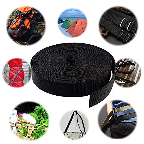Flat Nylon Webbing 1 Roll 10 Yards 1 Inch Wide Strap for DIY Making ...