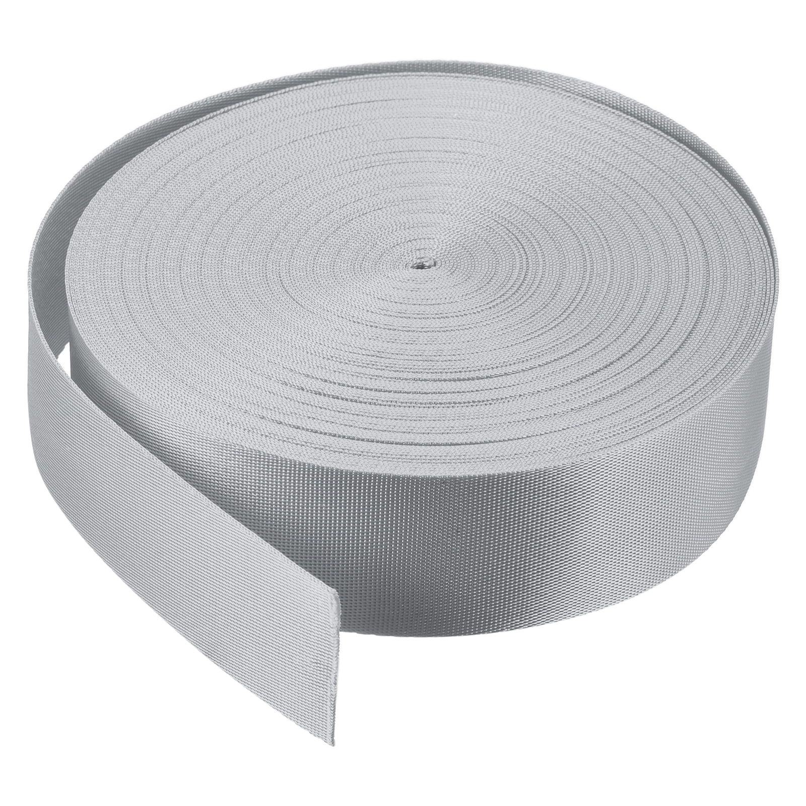 Flat Nylon Webbing Strap 1.5 Inch 25 Yards Grey for Backpack, Luggage ...